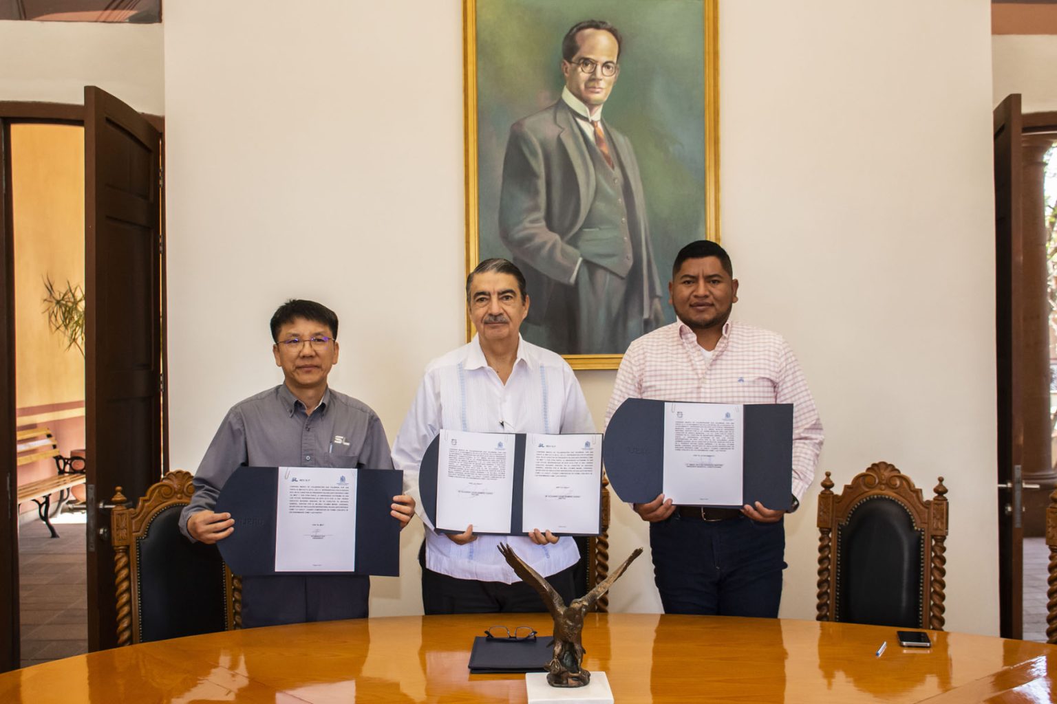 UASLP firma convenio de colaboración con el ayuntamiento de Villa de Reyes y la empresa coreana ...